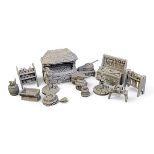 Medieval Blacksmith (STL FILES) - Tabletop Furnishing Props, and ...