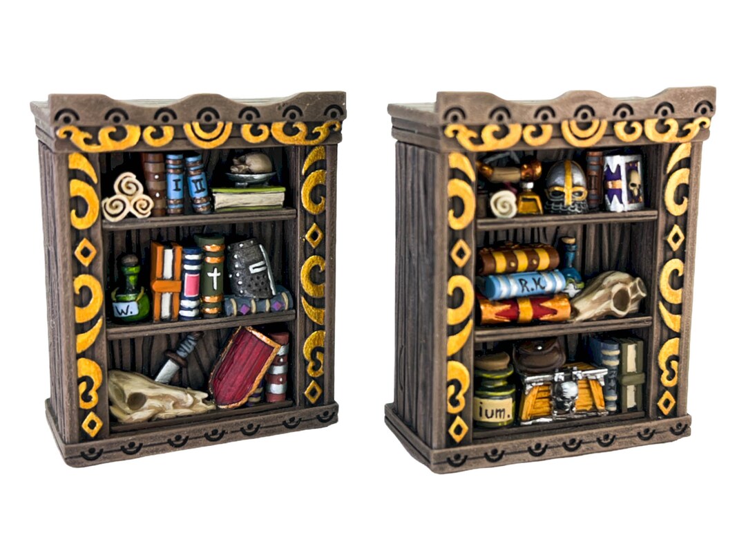 Monster Hunter Bookshelves PAINTED Tabletop Furnishing Props, and ...