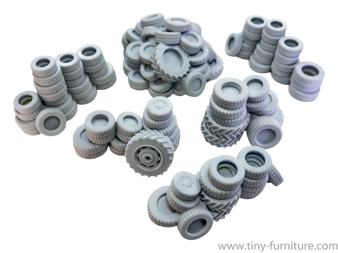 Barricades and Piles of Tires Miniature Tabletop Furniture and Props ...