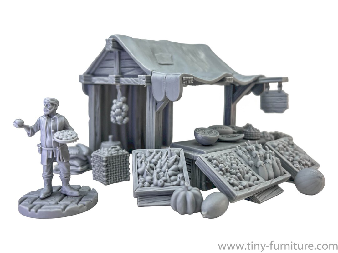 Vegetable Market Stall V.2 Tabletop Furnishing Props, and Terrain for D&D and Pathfinder - Etsy