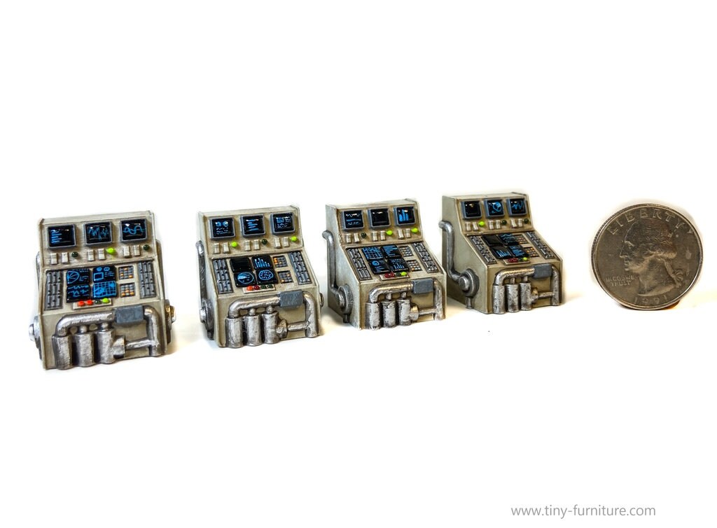 Nuclear Shelter Mainframes PAINTED Tabletop Furnishing Props, and ...
