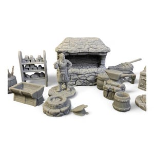 Medieval Blacksmith (STL FILES) - Tabletop Furnishing Props, and ...