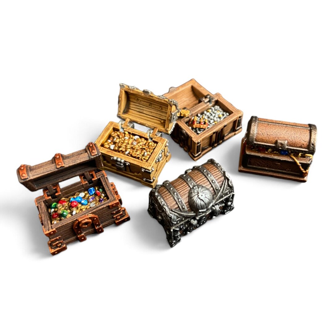 Treasure Chests - 3D Printed Tabletop Furnishing Props, and Terrain for ...