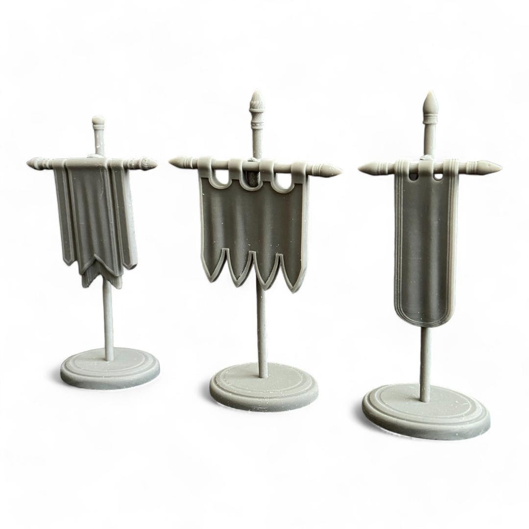 Castle Banners V.1 - 3D Printed Tabletop Furnishing Props, and Terrain ...