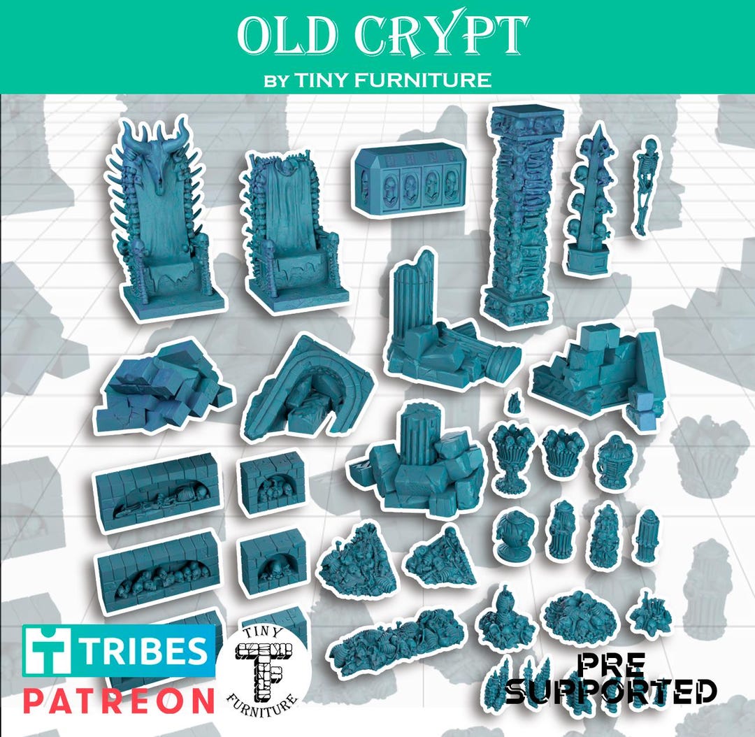 Old Crypt - DIGITAL FILES 3D PRINTER - Tabletop Furnishing Props, and ...