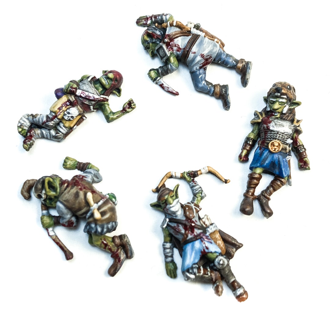 Dead Goblins harvest of War PAINTED Tabletop Casualty Markers Props ...