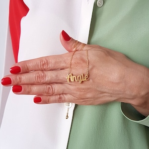 Angie Gold Name Necklace, Personalized Name Necklace, Angie Silver Name ...