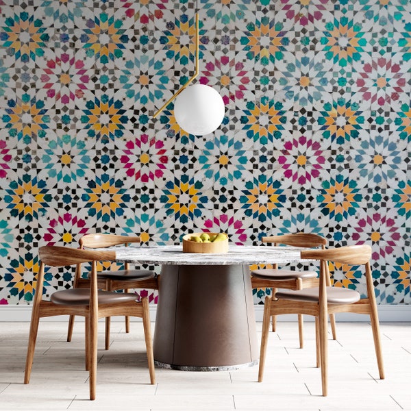 Moroccan Wallpaper - Etsy