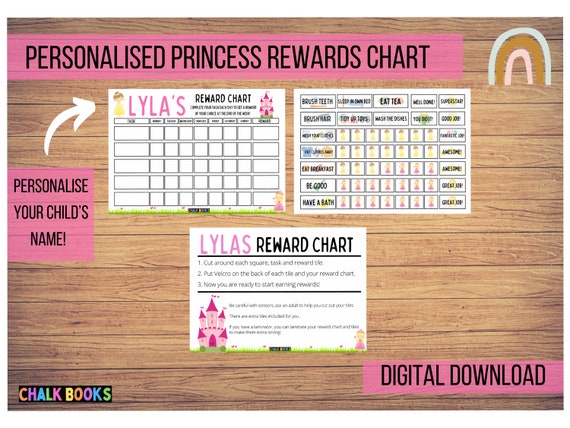 Princess Rewards Chart | Etsy