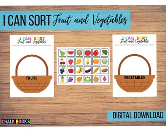 Fruit and Vegetables Sorting - Etsy