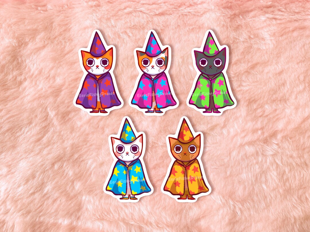 Magician Cats Vinyl Sticker - Etsy