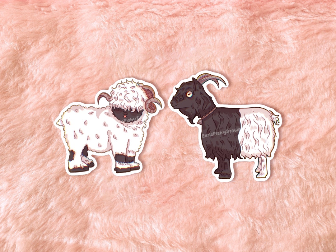 Walliser Schwarznasenschaf Schwarzhalsziege Vinyl Sticker - Etsy
