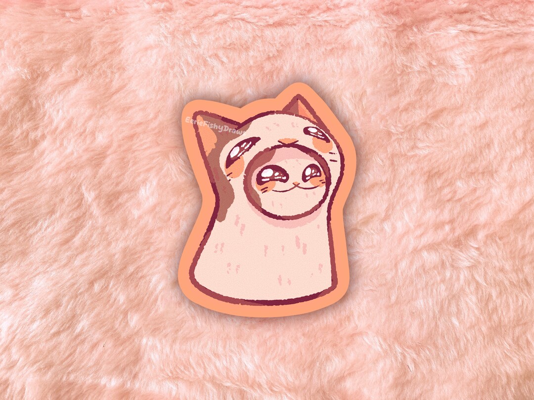 Pop Cat Meme Vinyl Sticker - Etsy