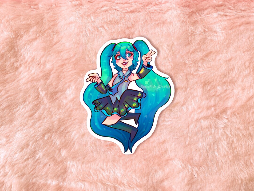 Blue Haired Singer Vinyl Sticker - Etsy