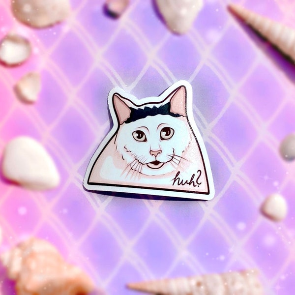 Confused Cat Sticker - Etsy