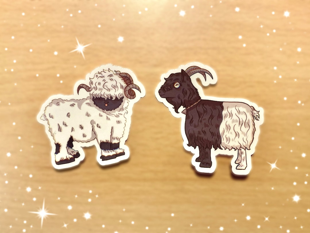Walliser Schwarznasenschaf Schwarzhalsziege Vinyl Sticker - Etsy
