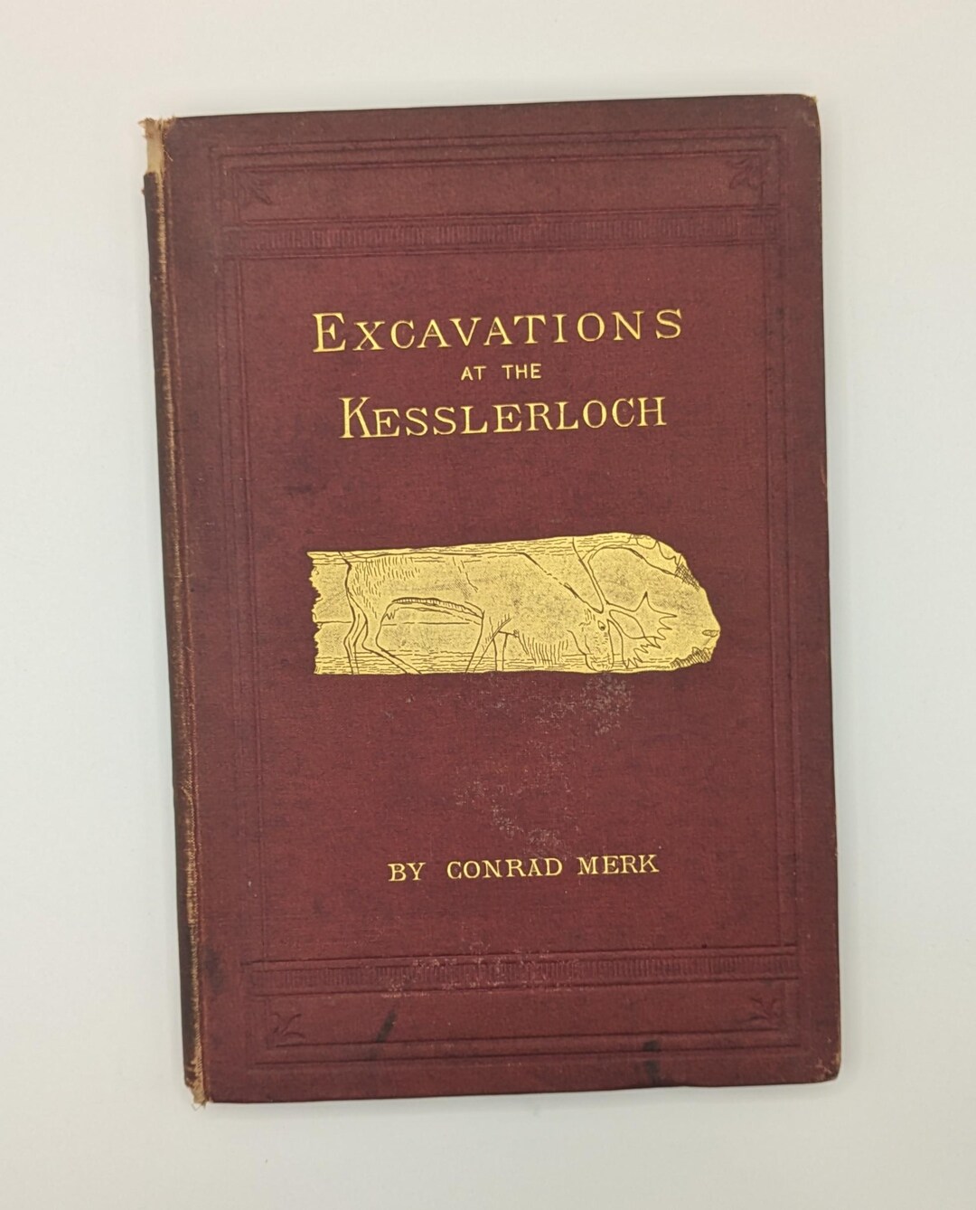 1876 Excavations at the Kesslerloch by Conrad Merk / Old Rare and ...
