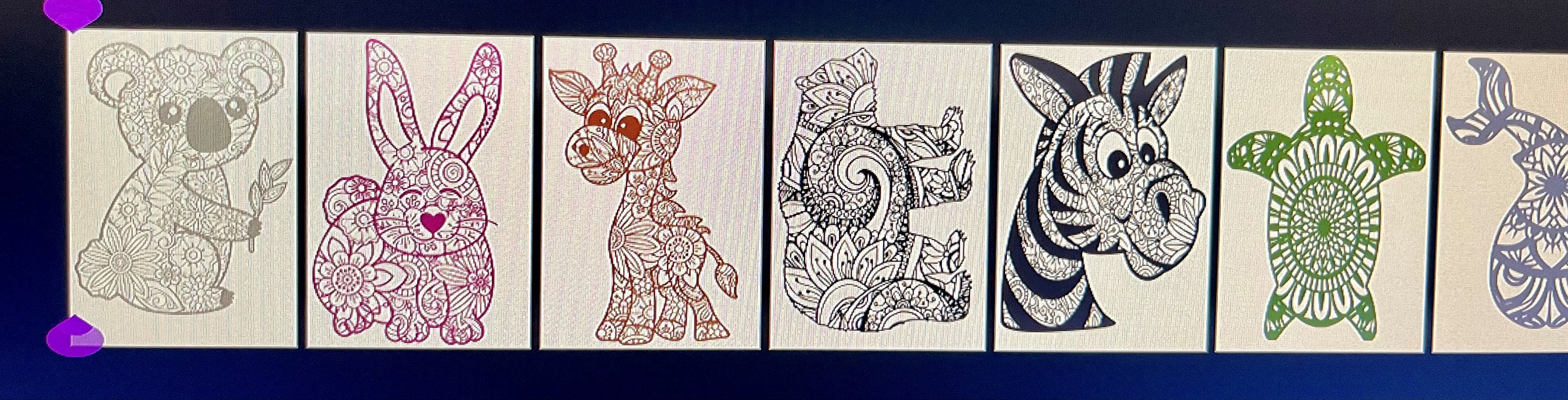 Printable Animal Mandala Colouring Sheets - Etsy