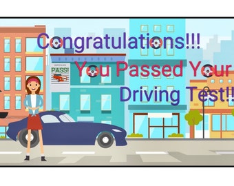 Congrats on Passing Your Driving Test Card, New Driver Congrats Card ...
