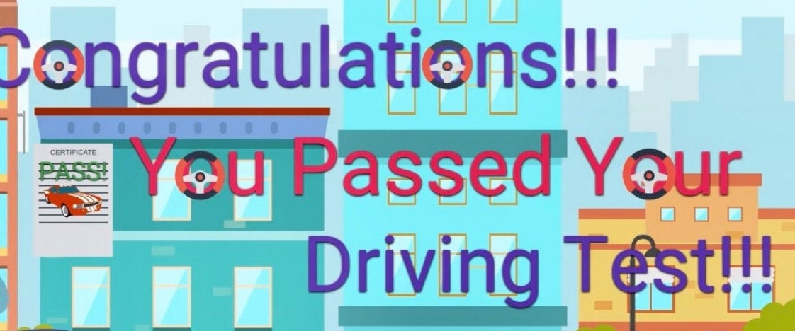 Driving Test Pass Card for Female, Congratulations, You Passed Your ...