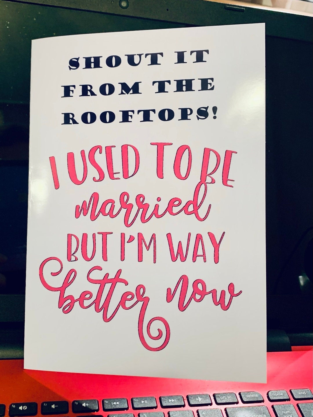 Divorce Card, Congratulations on Your Divorce, Printable Divorce ...