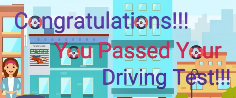 Driving Test Pass Card for Female, Congratulations, You Passed Your ...