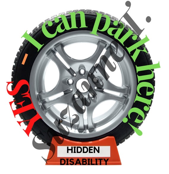 Disabled Parking Car Sticker Hidden Disability Yes I Can | Etsy