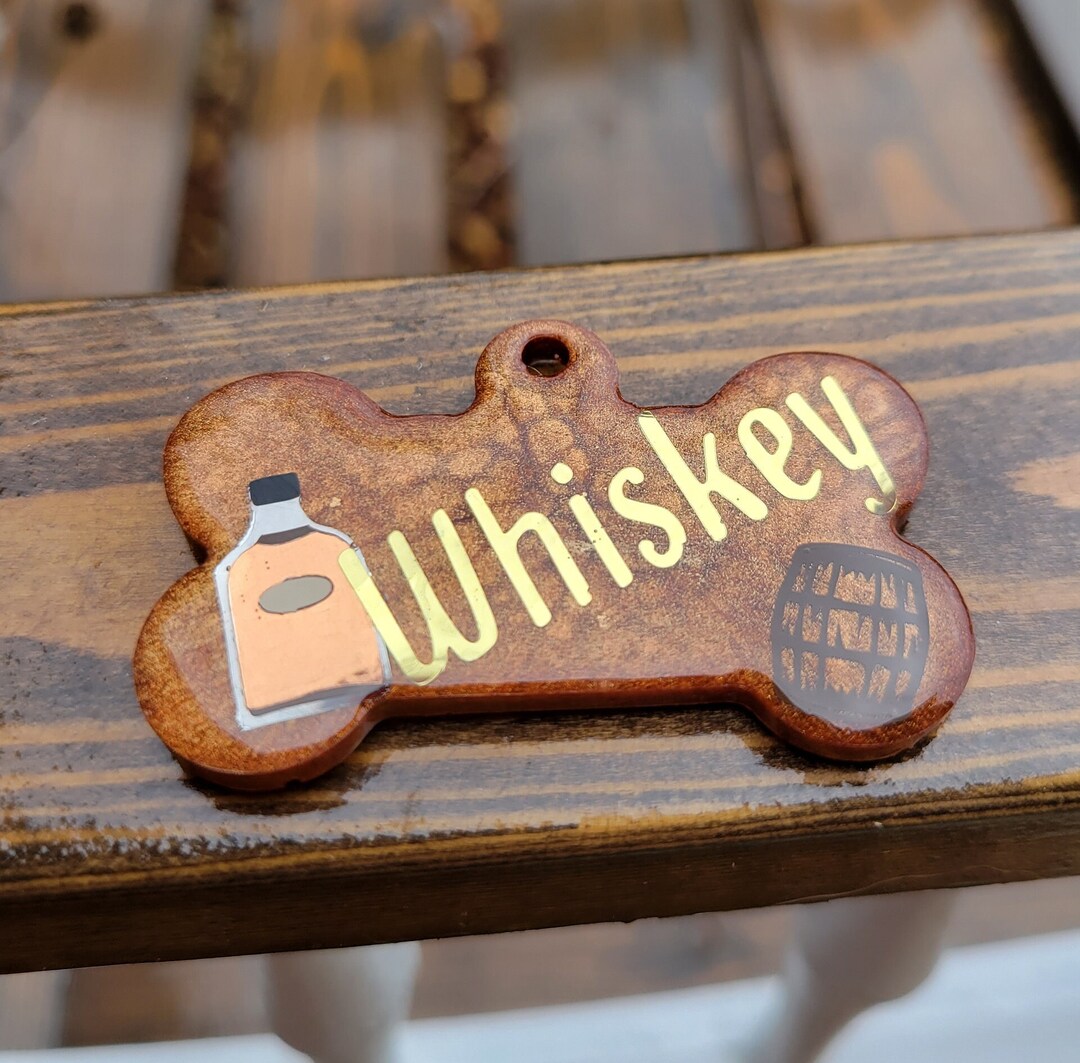 Whiskey Bourbon Dog Tag Personalized - Etsy