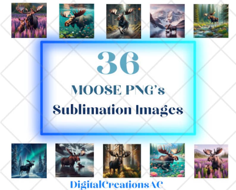 36 Moose PNG, Sublimation Designs, T-shirt Design, Mug Design, Moose ...