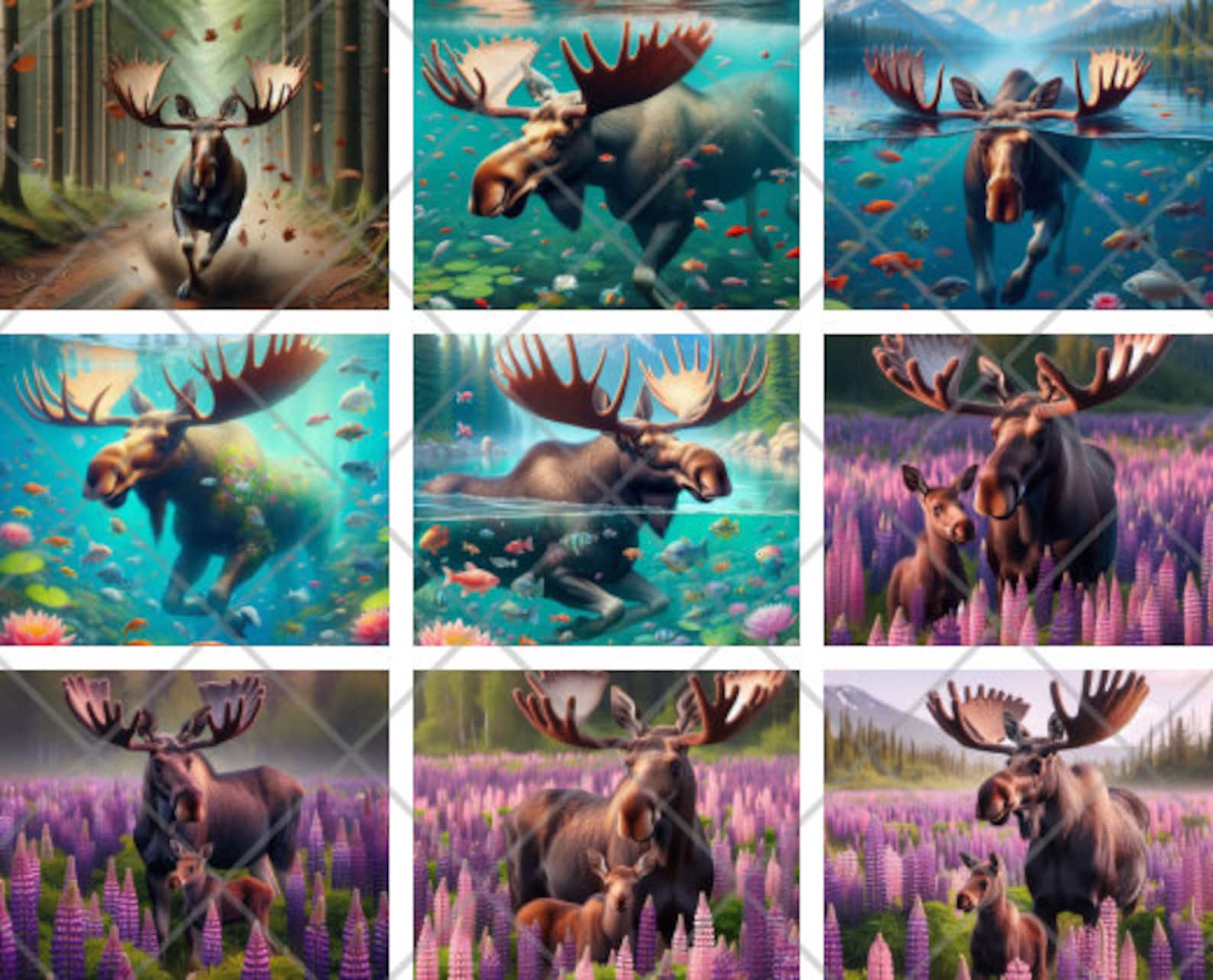 36 Moose PNG, Sublimation Designs, T-shirt Design, Mug Design, Moose ...