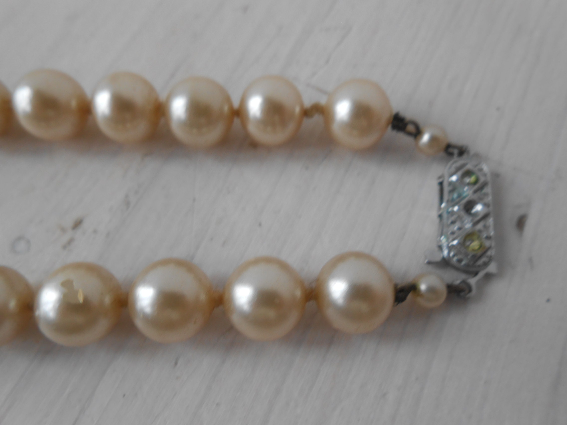Vintage Faux Pearl Necklace Long Knotted Glass Pearls 80s - Etsy