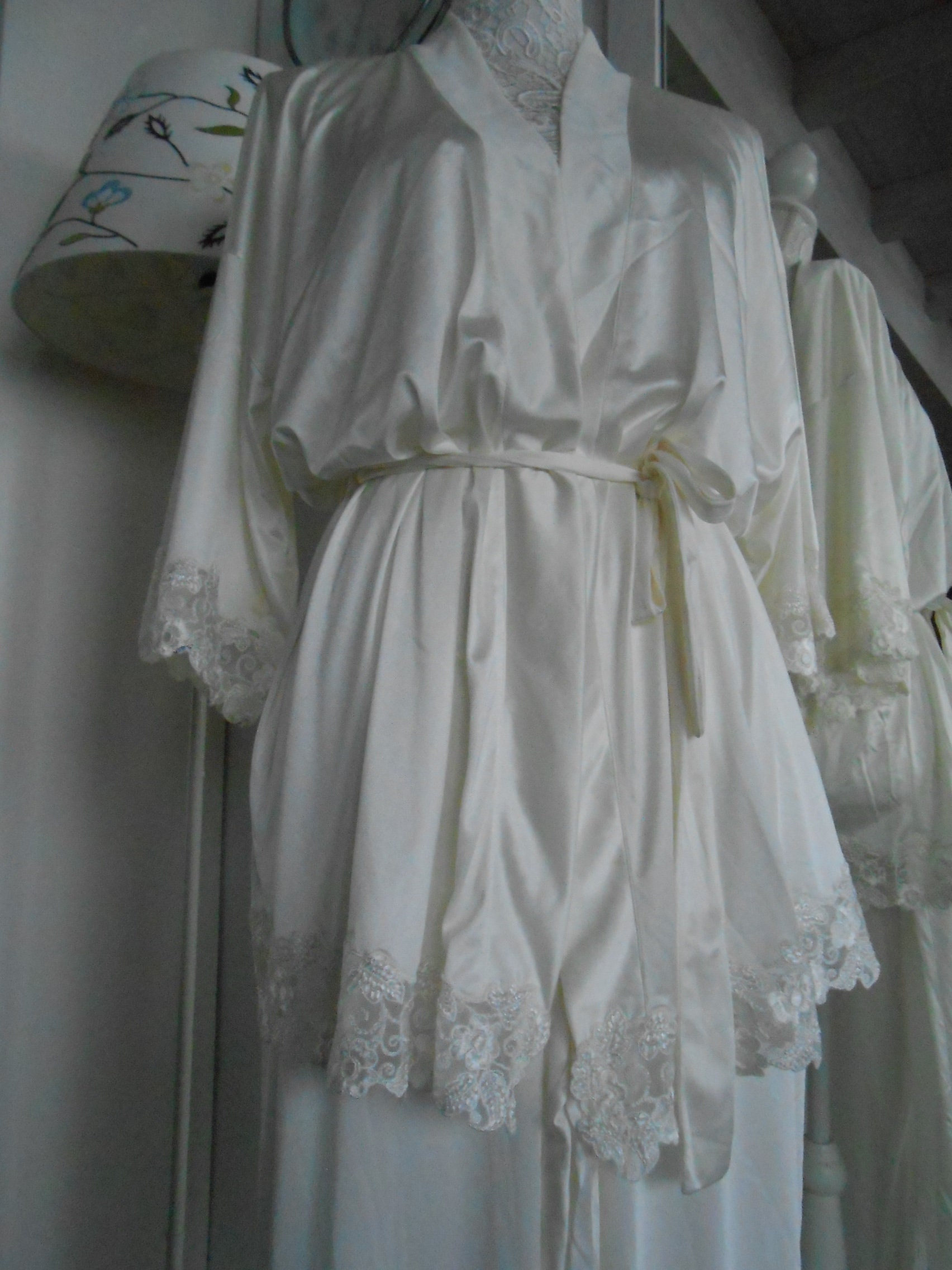 Vintage Pajamas 80s Ivory Night Set - Etsy