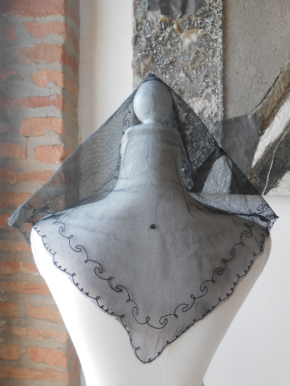 Vintage veil woman black - Gem