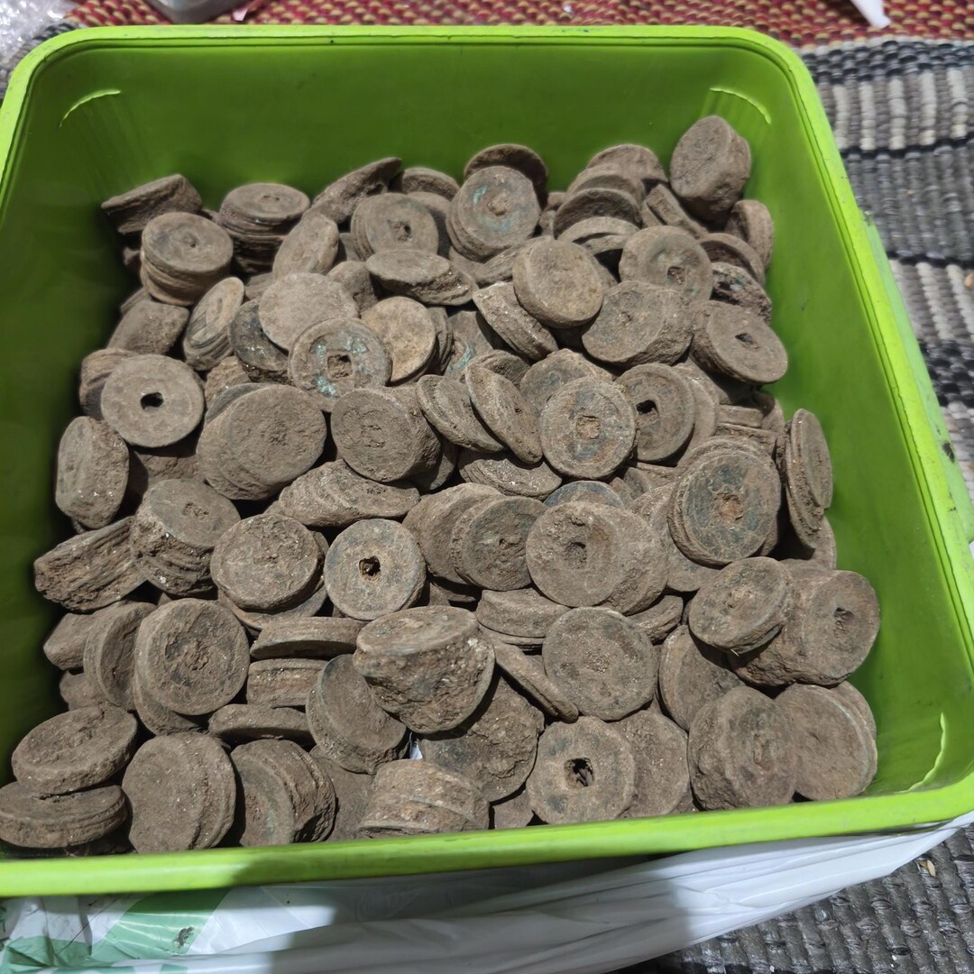 Ancient Chinese Coins Stack Clump | 方孔钱 | 5.8 Kg - Etsy