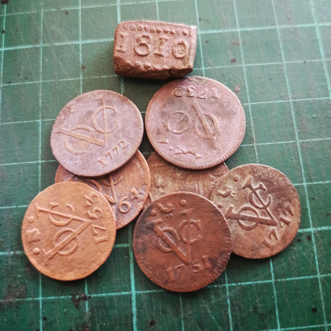 Various VOC Colonial Coins Genuine Metal Detecting Finds Shore/river ...