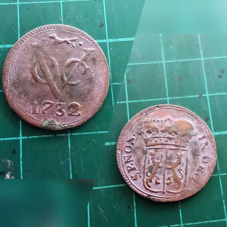 Various VOC Colonial Coins Genuine Metal Detecting Finds Shore/river ...