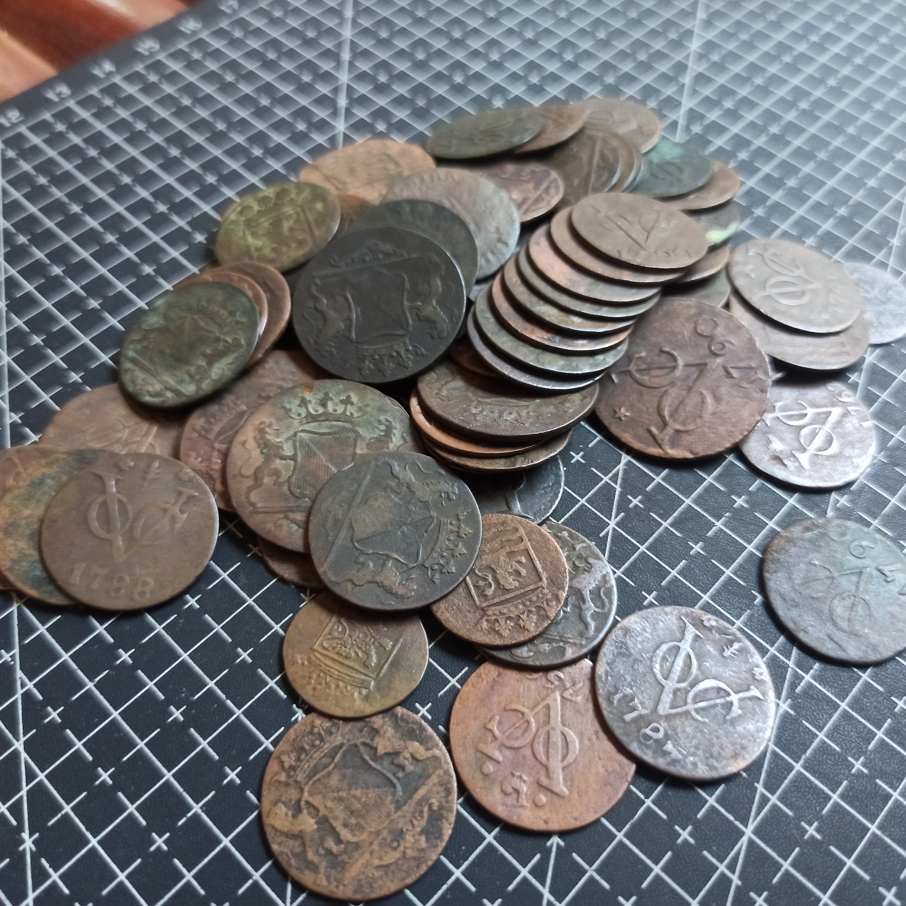 10 Pcs Random Various VOC Colonial Coins | Genuine Metal Detecting ...