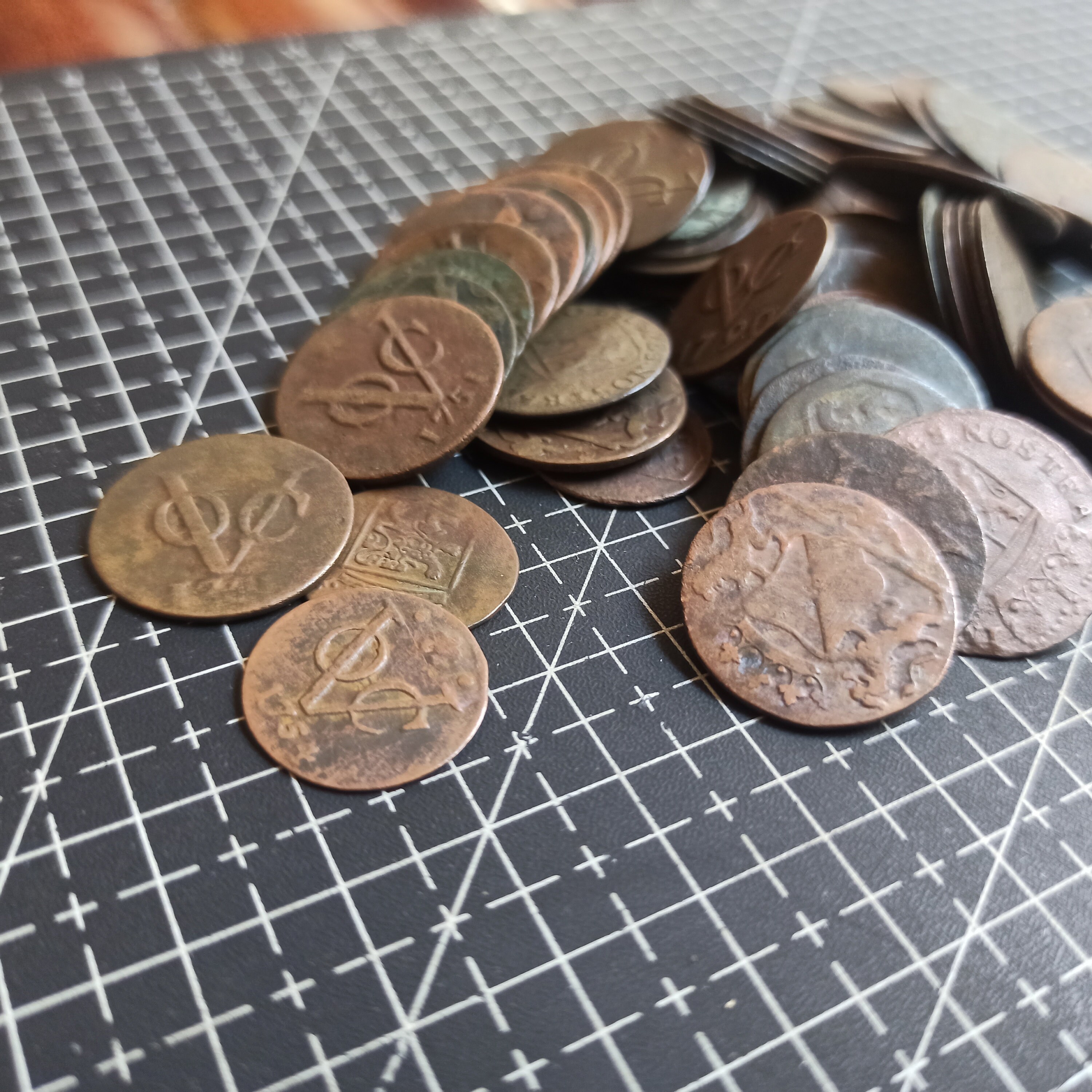 10 Pcs Random Various VOC Colonial Coins Genuine Metal Detecting Finds ...