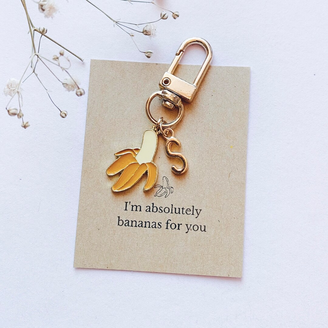 Personalised Banana Charm With Initials & Gift Message / Love Letter ...