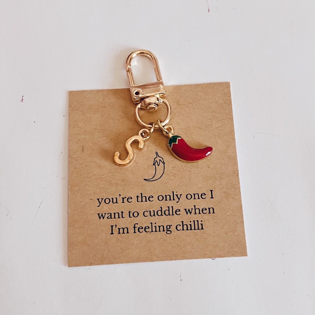 Personalised Chilli Charm With Initials & Gift Message / Love Letter ...