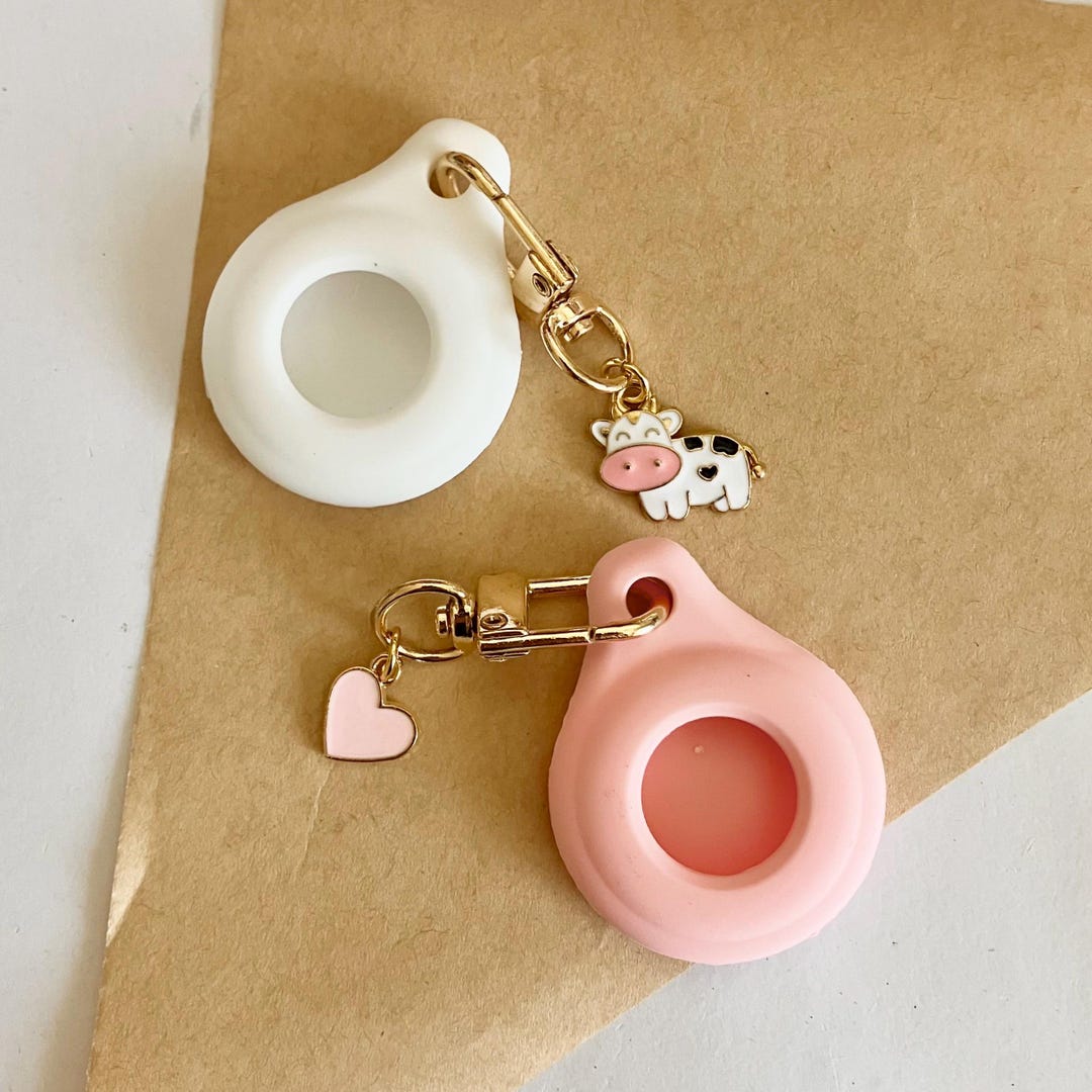 AirTag Holder With Charm | AirTag Keyring Accessory | AirTag for Keys ...