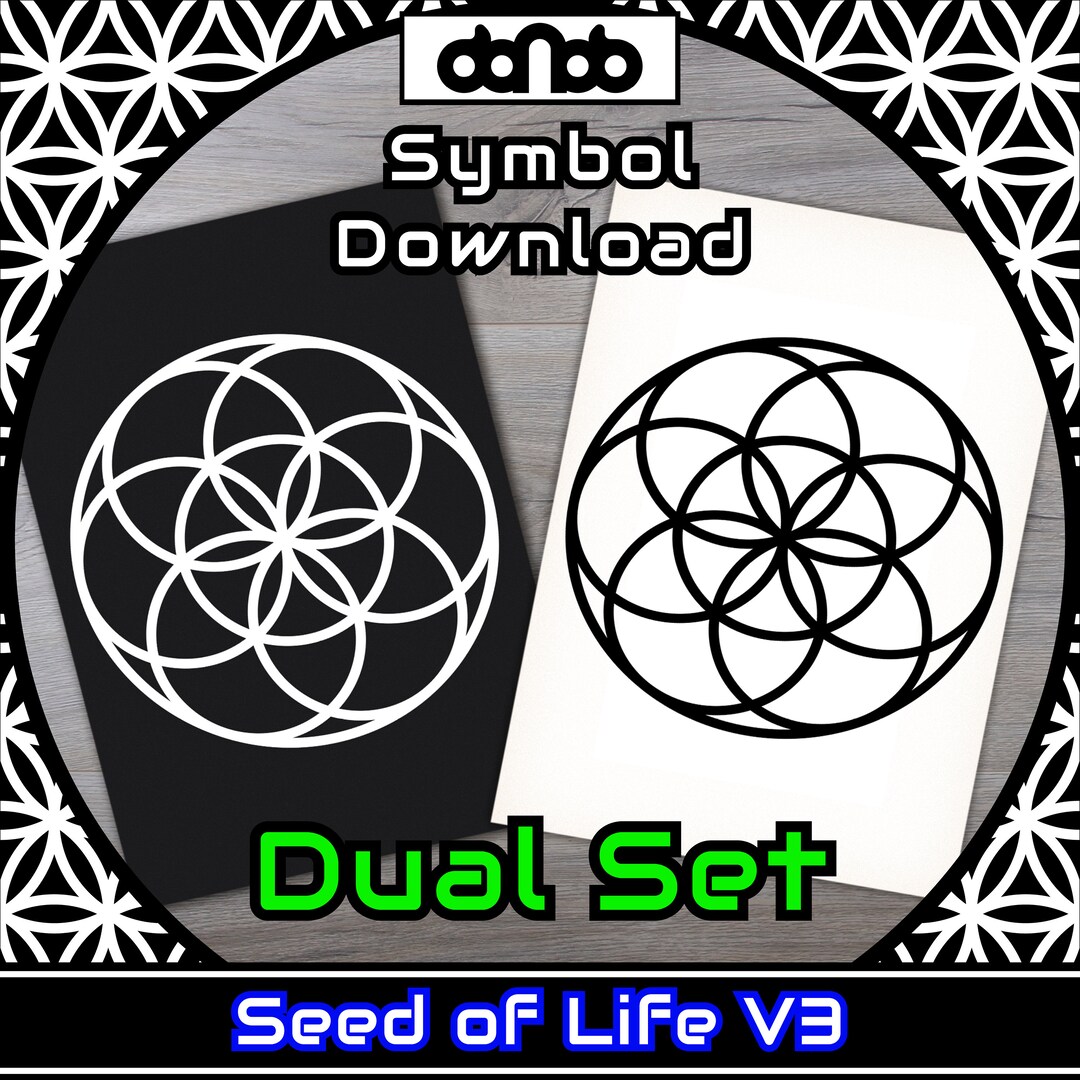 Seed of Life V3 Dual Set Geometric Symbol Design Samen Des - Etsy