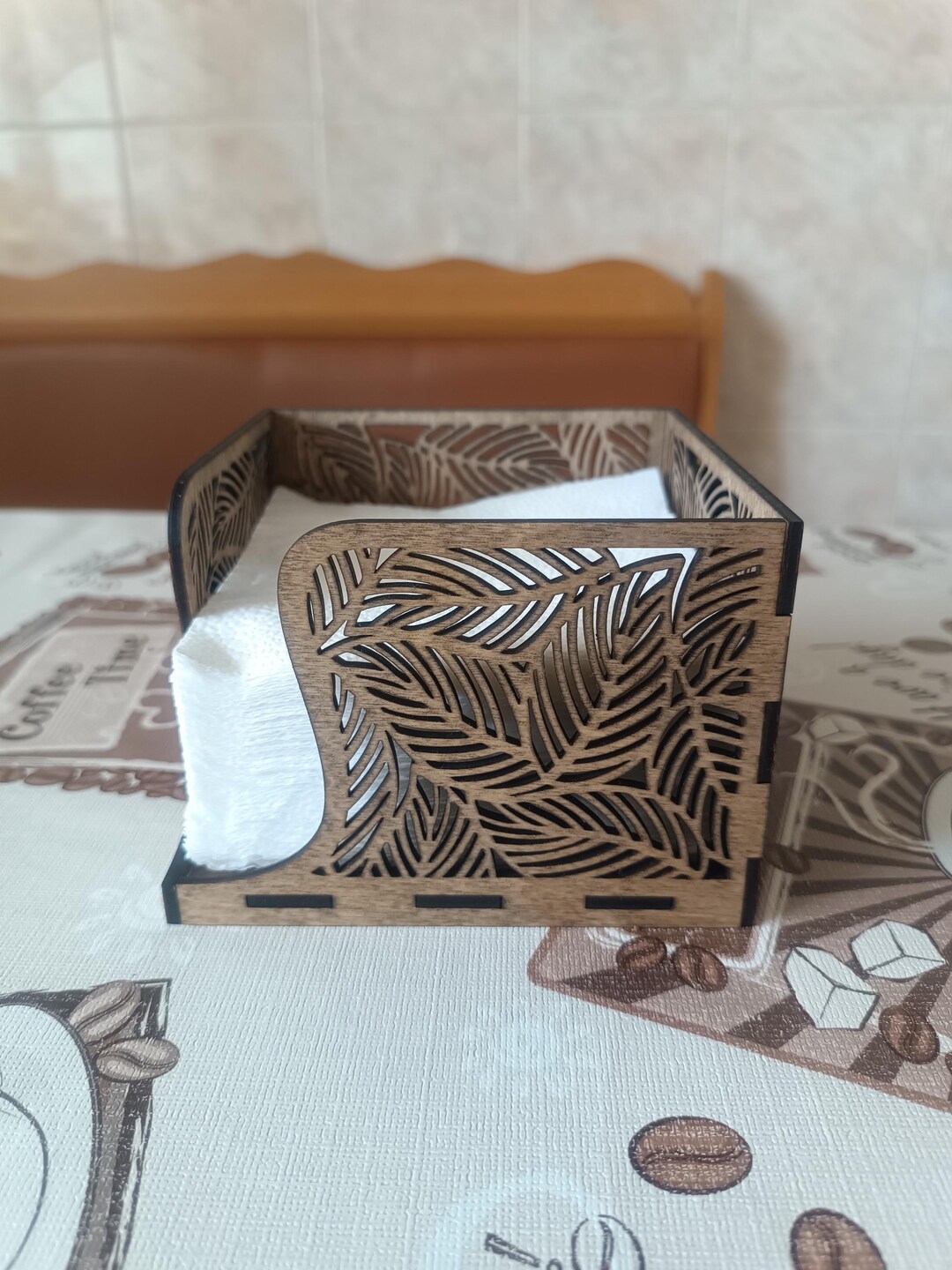 Laser Cut Napkin Holder With a Tree Leaf Cdr, Dxf, Ai and Svg, Pdf ...