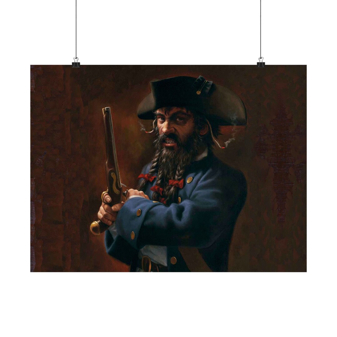 Blackbeard the Pirate Matte Horizontal Posters - Etsy