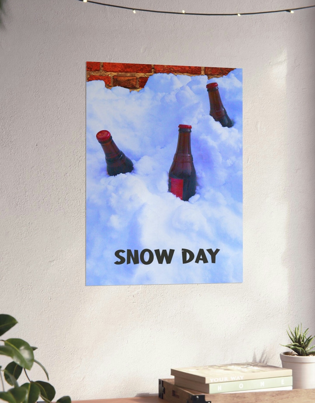 Snow Day Beer Chilling, Ice Cold Brew, Bar Art, Snow Day Lovers, Day ...