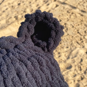 Crochet Knitted Bear Ears Animal Balaclava, Winter Face Mask Balaclava ...