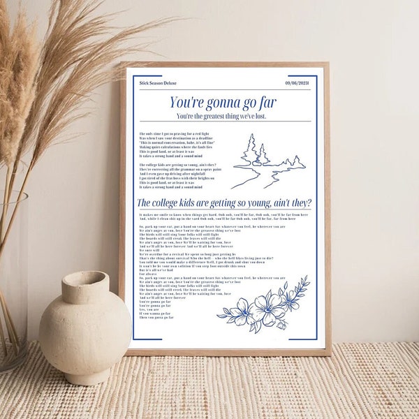 Youre Gonna Go Far Noah Kahan Print - Etsy