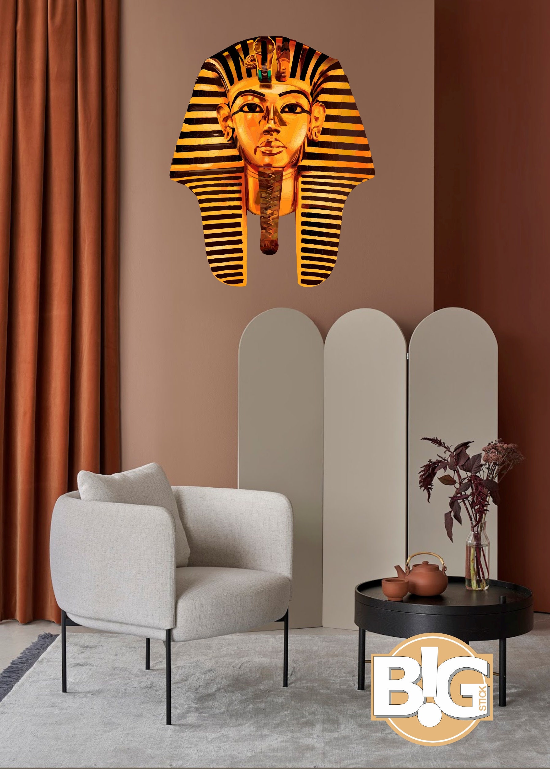 King Tutankhamun Mask Egypt Big Sticker - Etsy