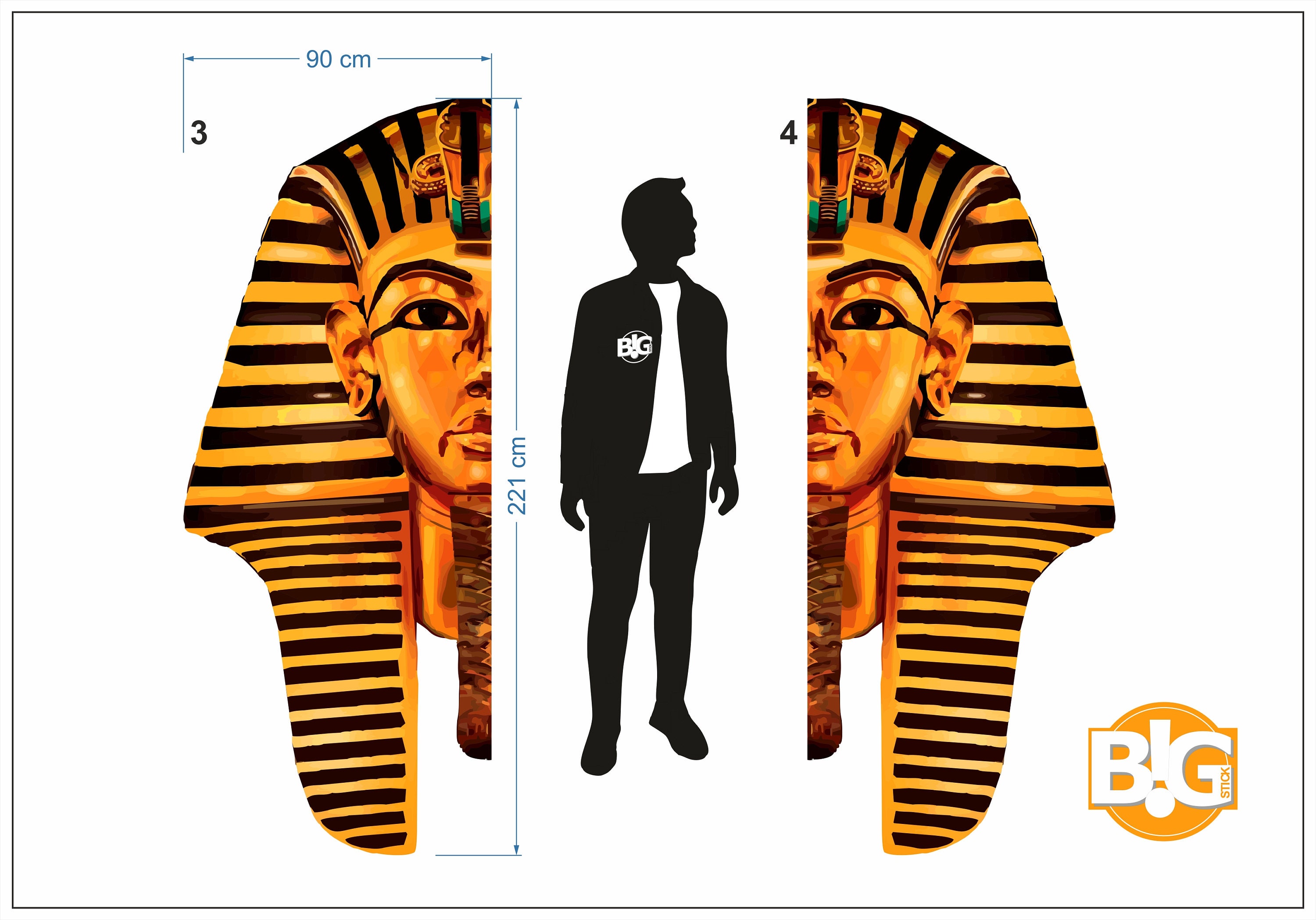 King Tutankhamun Mask Egypt Big Sticker - Etsy