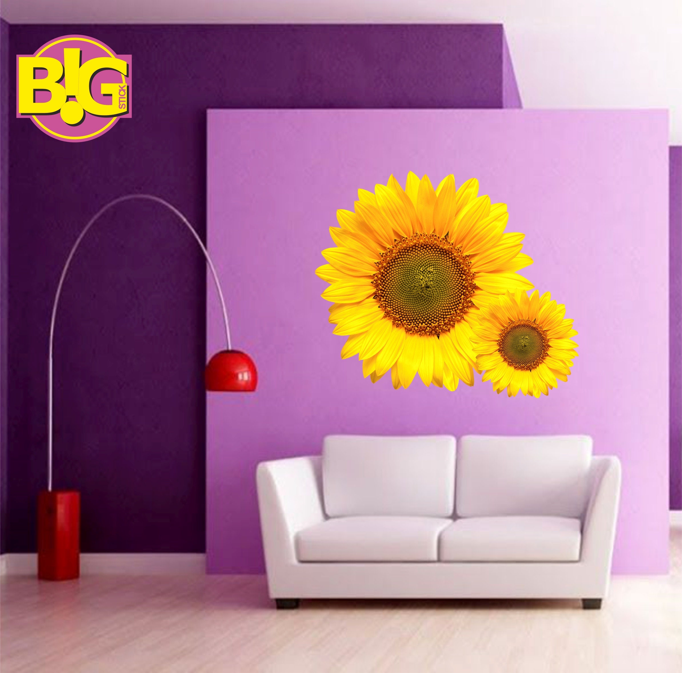 SUNFLOWER Big Sticker for Wall Decor - Etsy